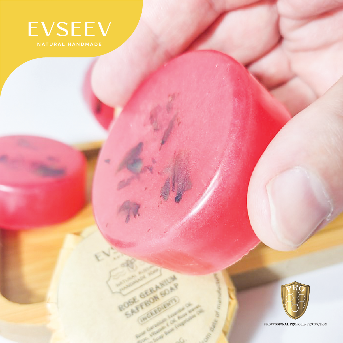 Rose Geranium Saffron Soap - Evseev Natural Creation