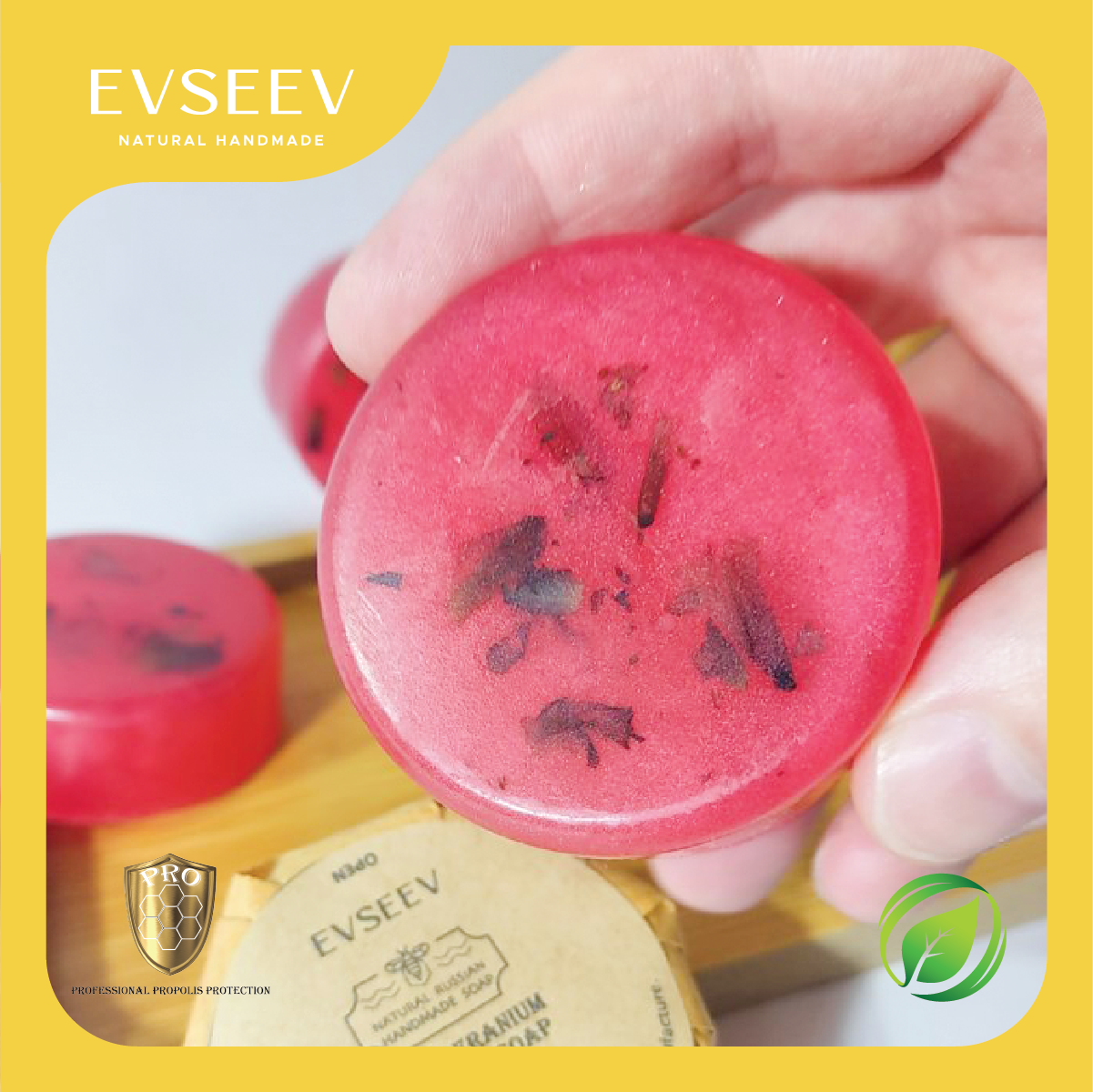 Rose Geranium Saffron Soap - Evseev Natural Creation